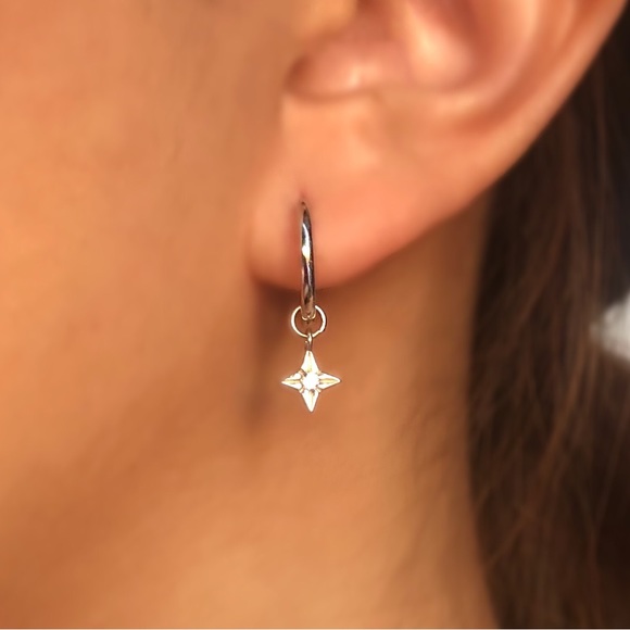 Delicateliving | Jewelry | Mini Clover Flower Earrings 8k Goldsterling ...